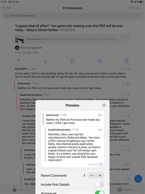 Bug Ipad If Its A Long Comment I Cant Share The Picture As The Share Button Is Too Low I