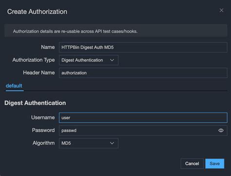 Digest Access Authentication VREST NG Documentation