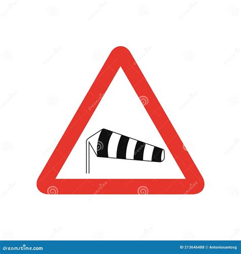 Triangular Traffic Signal In White And Red Isolated On White Background Warning Of Men At Work