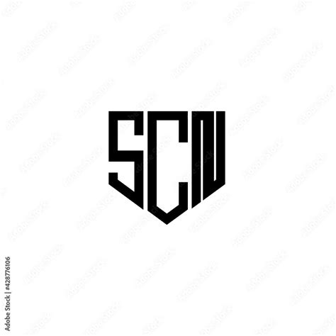 Scn Letter Logo Design With White Background In Illustrator Cube Logo Vector Logo Modern