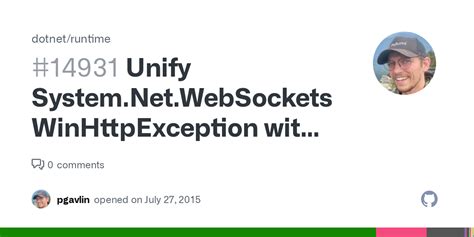 Unify System Net Websockets Client S Winhttpexception With System Net S Winhttpexception