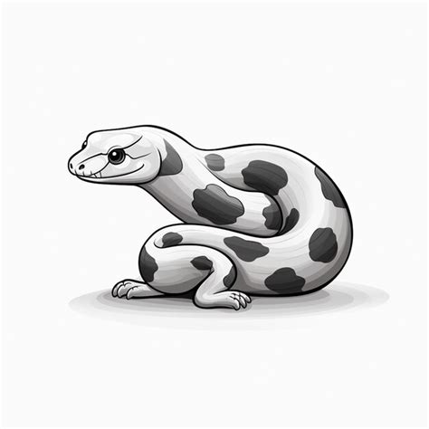 Premium Ai Image Pied Ball Python Kawaii Cute Cute Angel Flat