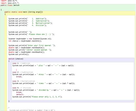 Lesson Switch N Char Chapters Of Java