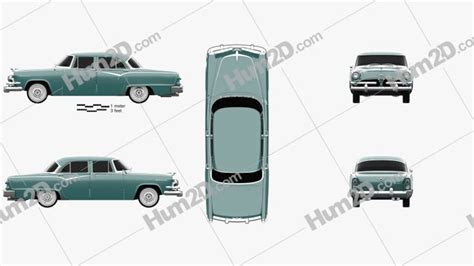 Dodge Coronet 4 Door Sedan 1955 Clipart And Blueprint Download 9e8