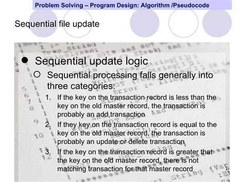 program design and problem solving techniques ppt programming