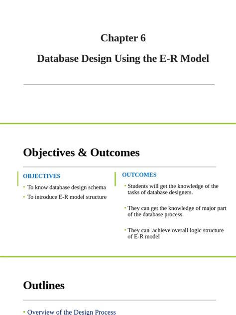 2124 Database Design Using The E R Model Chapter 6 Lecture Pdf Conceptual Model Databases