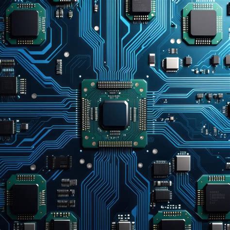 Premium Ai Image Advanced Technology Visualization Circuit Board Cpu Processor Microchip