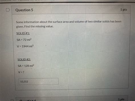 Solved Question 5 1 Pts Some Information About The Surface