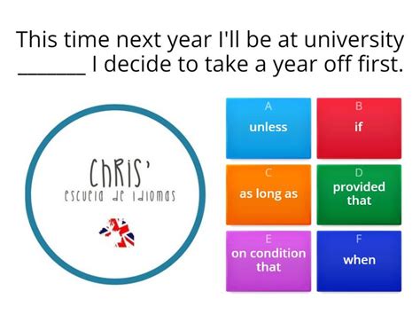 B2 Conditional Forms Unit 5 Unless If In Case As Long As