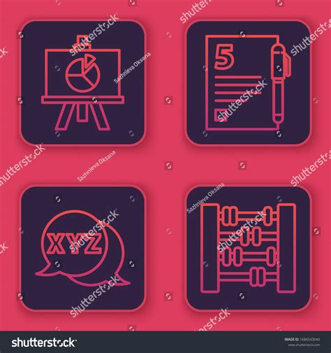 Set Line Xyz Coordinate System Calculator Stock Vector Royalty Free