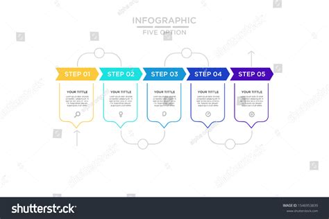 Five Options Infographic Step Chart Workflow Stock Vector Royalty Free Shutterstock