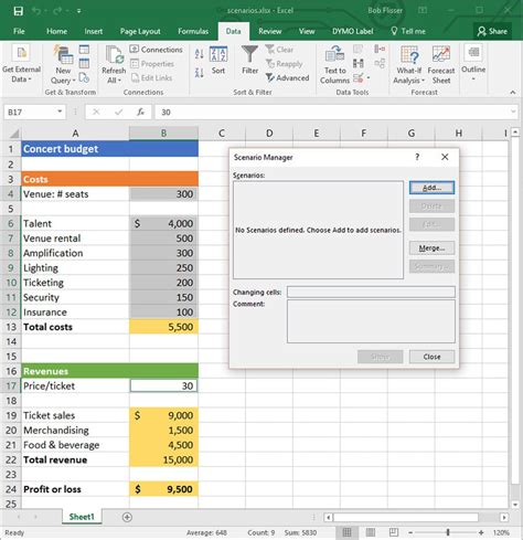 analisis what if excel bagaimana menggunakan scenario manager envato
