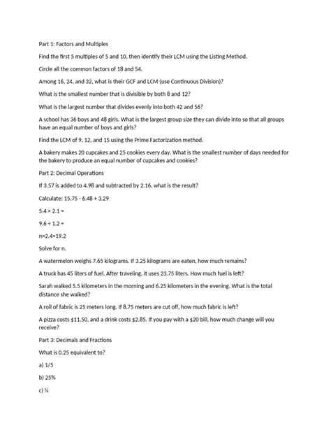 solve the following decimal problems pdf decimal numbers