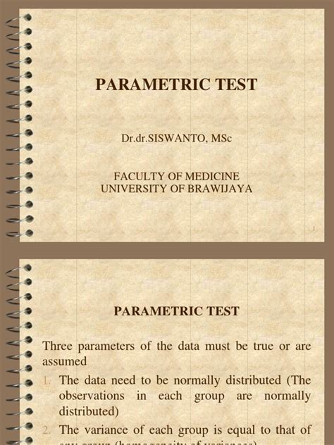Parametric Test Dr Drsiswanto Msc Pdf Correlation And