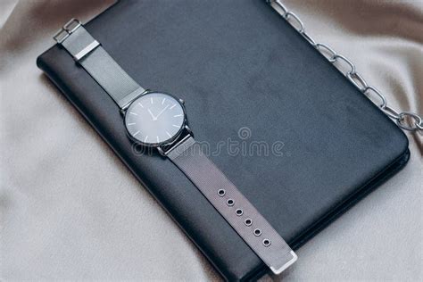 Clock And Work Notepad Business And Time Management Concept Stock