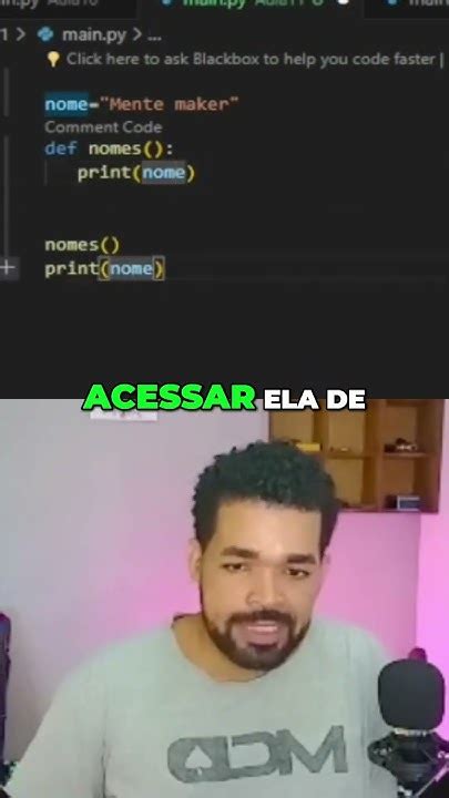 🎯 Escopo De Variáveis Em Python Shotrs Pythonprogramming Python Youtube