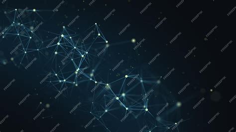 Premium Photo Network Connection Structure Digital Background With Dots And Lines Big Data