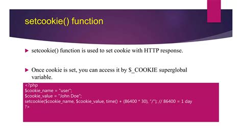 sessions and cookies in php pptx internet computing