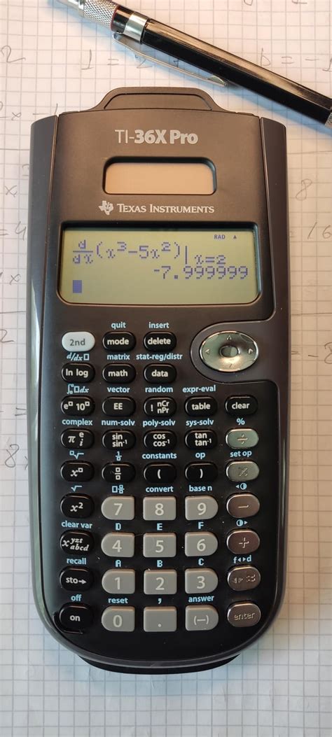 Check Out How The Ti 36x Pro Calculator Can Be Used To Calculate Numerical Derivatives R Ti