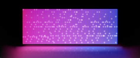Realistic Concave Led Screen On Wall Or Stage Vector Image