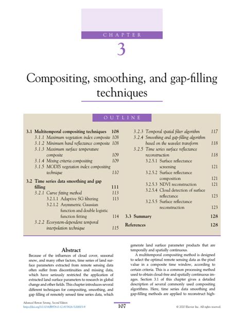 Compositing Smoothing And Gap Filling Techniques Pdf Time Series