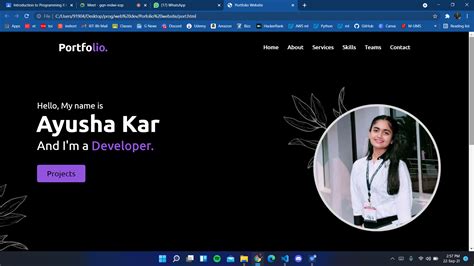 Github Ayushakar Portfolio Portfolio Website Driven By Html Css And Js