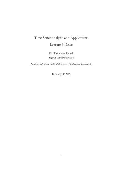 lecture 3 noteslecture 3 noteslecture 3 notes time series analysis