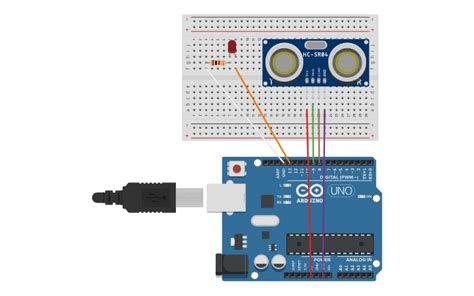 Circuit Design Led And Sevor Motor Tinkercad