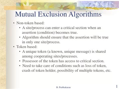 Ppt Efficient Mutual Exclusion Algorithms For System Optimization Powerpoint Presentation Id