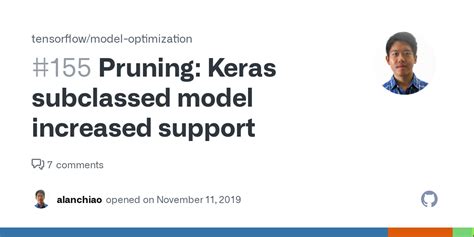 pruning keras subclassed model increased support · issue 155