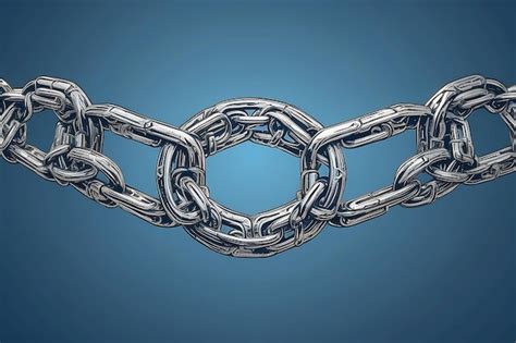 Premium Photo Isolated Abstract Vector Chain Wireframe Chain Element On Blue Background Link