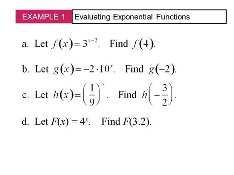 Exponential Function Example