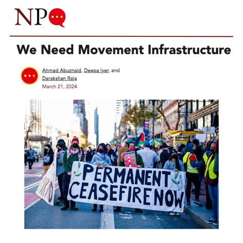 We Need Movement Infrastructure Building Movement