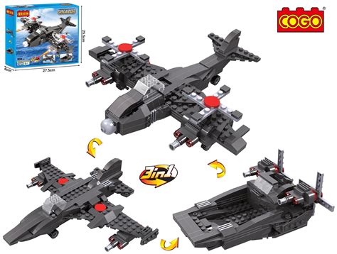 COGO CREATOR 3 In1 Vehicles Aircraft Jet Boat Building Blocks ...