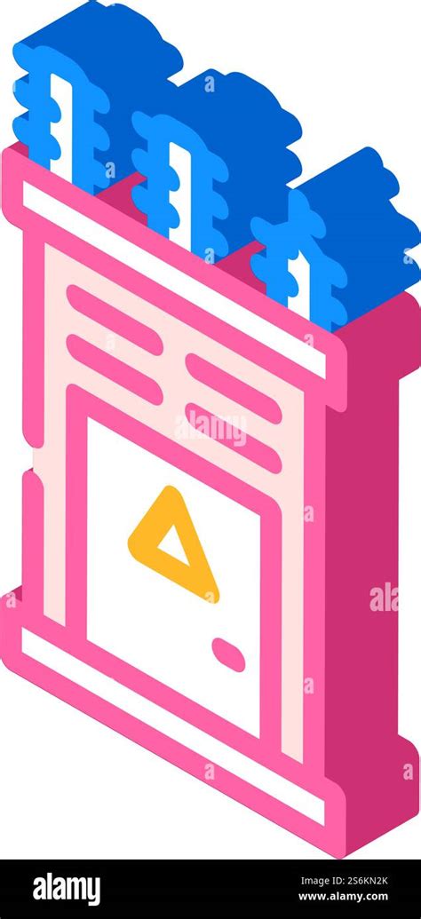 Electrical Transformer Isometric Icon Vector Electrical Transformer