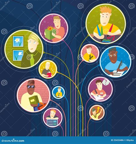 People Use Social Network Stock Vector Illustration Of Communications 25433486
