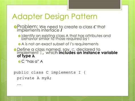 Ppt Understanding Design Patterns Of Inheritance And Adapter In Java Powerpoint Presentation