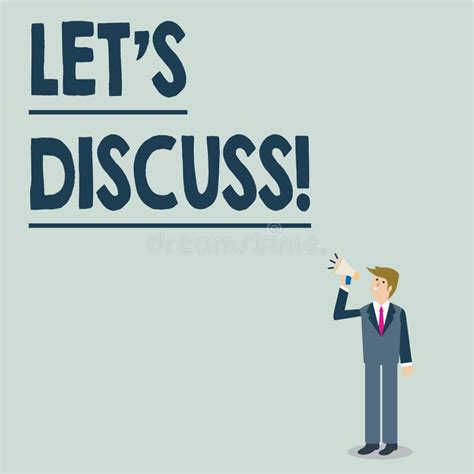Conceptual Hand Writing Showing Let S Is Discuss Business Photo