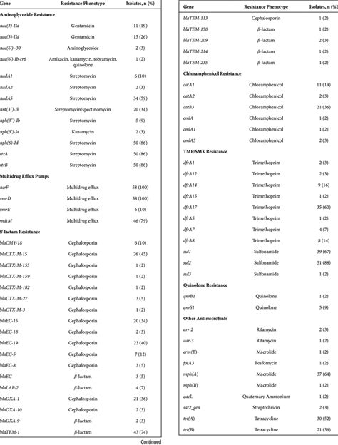 Prevalence Of Amr Genes Identified Download Scientific Diagram