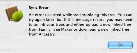 Family Tree Maker For Mac Sync Validation Error