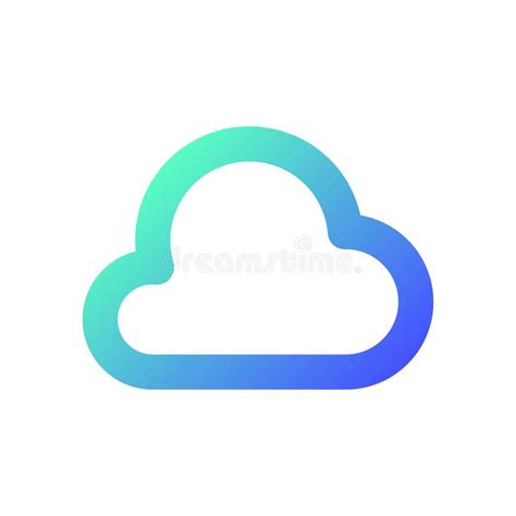 Cloud Computing Pixel Perfect Gradient Linear Ui Icon Stock Vector