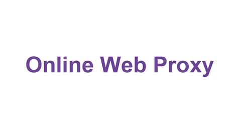 Free Web Proxy