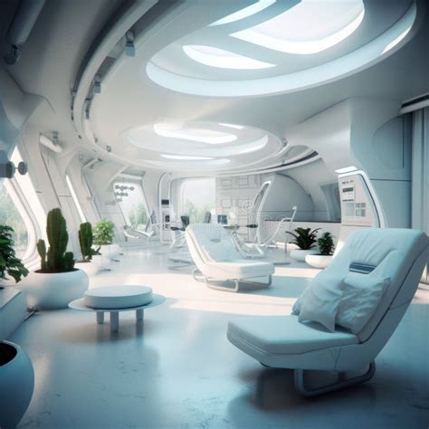 The Interior Of The Future High Tech Stock Illustration Illustration Of Science Room 281998589