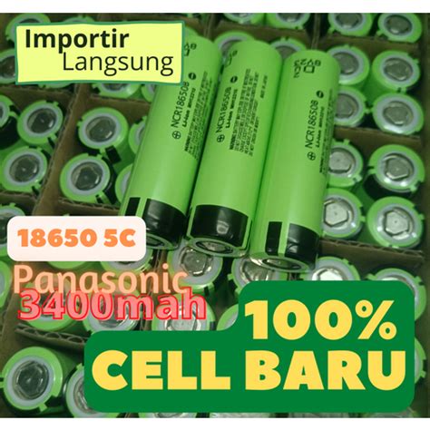 Jual Baterai Lithium Ion Panasonic Ncr Mah Baru Shopee Indonesia