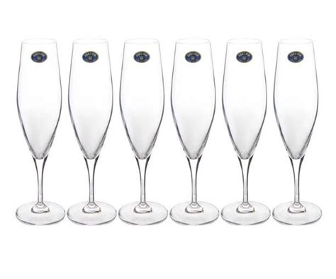 ᐉ Набор бокалов для шампанского Bohemia Gavia богемское стекло 220 мл 6 шт • Купить в Киеве
