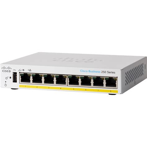 Cisco Cbs250 8pp D 8 Port Gigabit Poe Compliant Managed Switch 45w