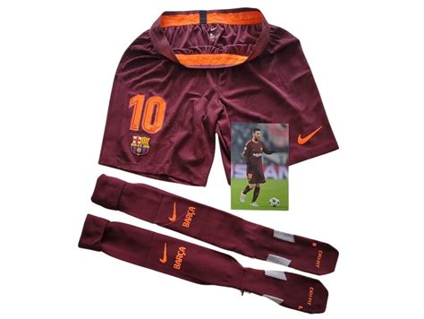 Messi S Match Shorts And Socks Juventus Vs Barcelona Charitystars
