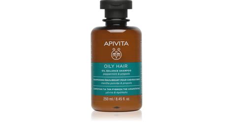 Apivita Oily Hair Oil Balance Shampoo Sampon Pentru Curatarea Profunda A Scalpului Seboreic