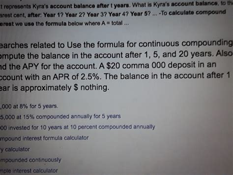 Solved Use The Formula For Continuous Compounding To Compute