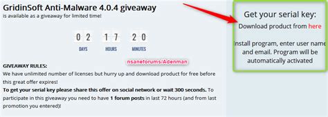 Gridinsoft Anti Malware 4 1 23 6 Month License Giveaways Nsane Forums